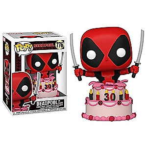 Funko POP Marvel: Deadpool 30th - Deadpool in Cake Pop! Vinyl Figure (Bundled with Compatible Pop Box Protector Case), Multicolor, 3.75 inches