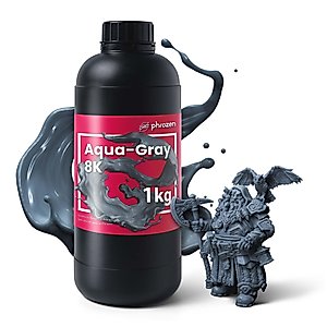 phrozen Aqua-Gray 8K 3D Printing Resin, Designed to Showcase Highly Detailed 3D Models & Works Best with 8K 3D LCD Printers (1KG)