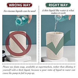 BosilunLife Foam Hand Soap Dispenser - Ceramic Foaming Soap Dispenser for Bathroom 12oz Refillable Liquid Lotion Soap Dispenser with Rust-Proof Foaming Pump for Countertop