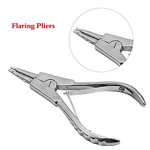 Professional Body Piercing Kit, Navel Ear Tongue Piercing Tools - Pliers, Needles, Teaching CD and Body Jewelry Included - Portable Piercing Kits with Case