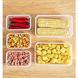 Naranqa Food Storage Containers Bins 11.02×8.85×1.81" Vegetable Organizer with Lid Clear Fridge Crisper Keep Food Fresh Kitchen Organizer Bins (1PACK-SMALL)