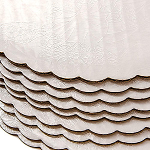 10" White Scalloped Edge Cake Boards, 6 ct