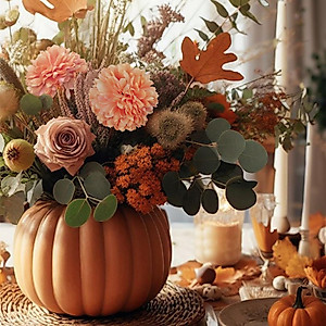 AILANDA Artificial Flowers Chrysanthemum Ball 8PCS Milk White Silk Artificial Hydrangea Bridesmaid Bouquets for Wedding Greenery Centerpieces Home Garden Party Decoration