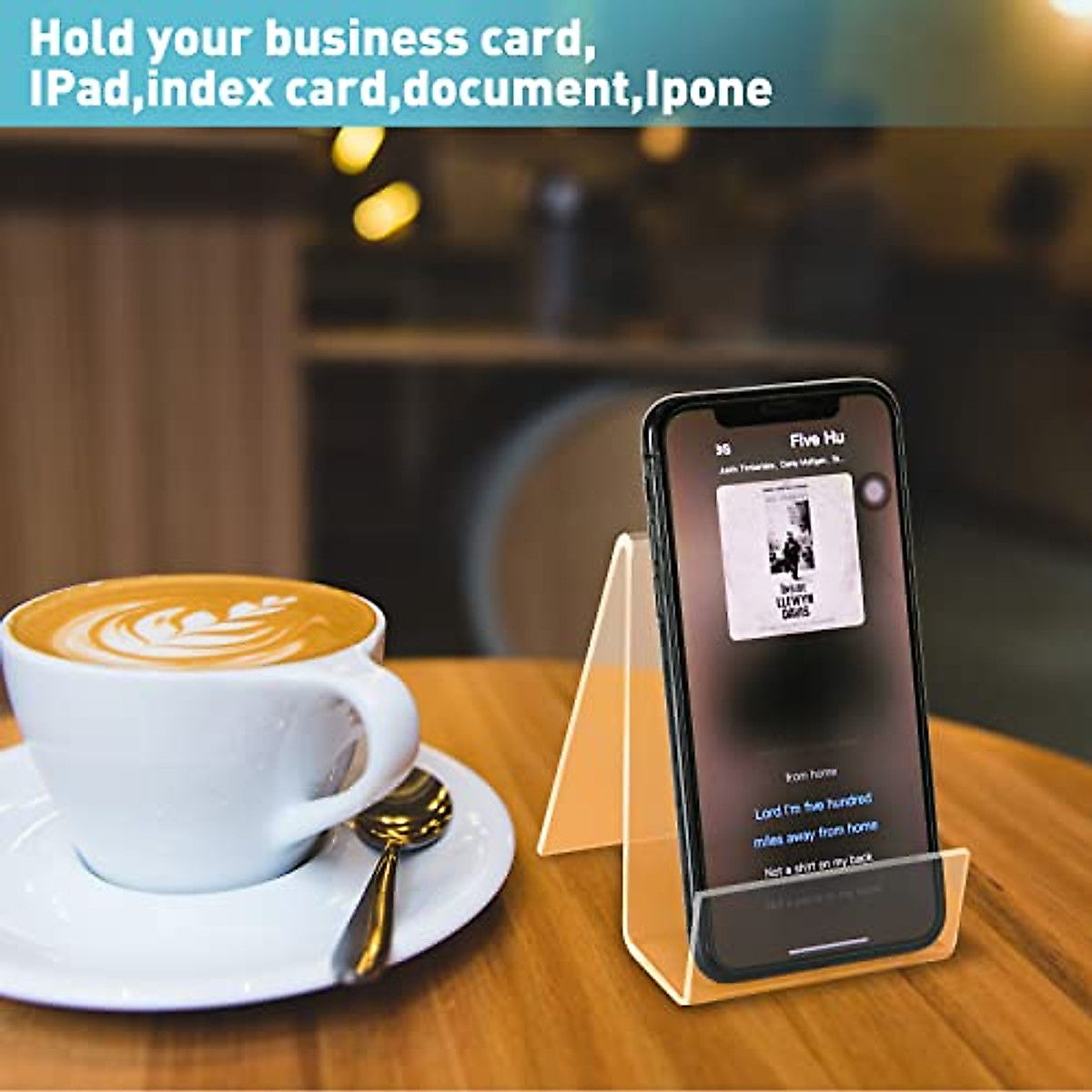 trophable 6 Pack Acrylic Book Stand Clear Book Display Easel Holder for Displaying Tablets,Newspaper, Magazines, Notebooks,Textbooks CDs, etc.(Clear-Small)