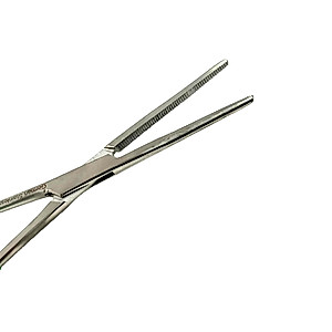 Premium German Stainless Ultimate Hemostat Forceps CLAMP Set, 2 Piece Straight + Curved (CYNAMED Brand) …