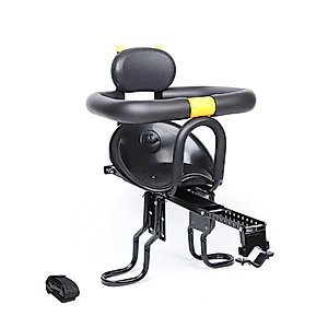 WDZCZDoo Baby Bicycle Seat Front Mounted Child Bike Seat with Handrail Pedal Toddler Child Safety Baby Carrier Seat Bike Carrier for Adult Bike Attachment
