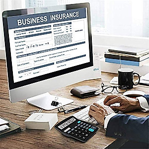 YOUHO Calculator, 12-bit Solar Battery Dual Power Standard Function Electronic Calculator with Large LCD Display Office Calculator Black(NO Battery) (KK-837B, 1PACK)