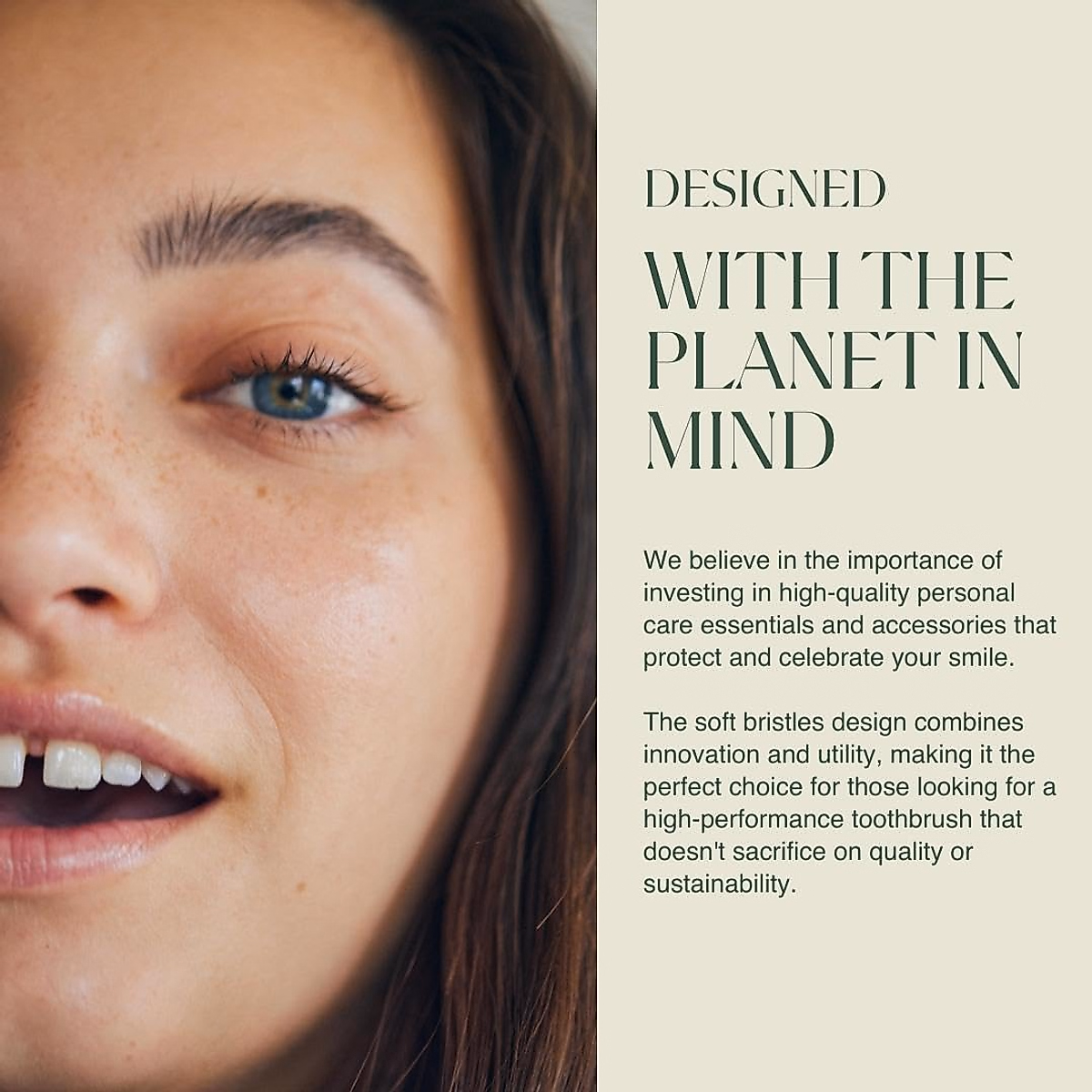 Plus Ultra 2-Pack Bamboo Toothbrush - BPA Free Soft Bristle - Dentist-Approved and All-Natural with Brush Smile Repeat and Hello Gorgeous Etched on Handles