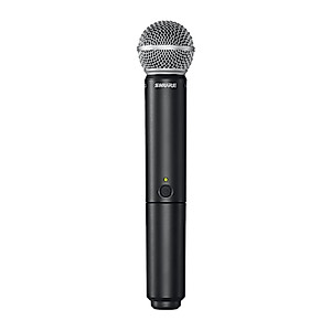 Shure BLX288/SM58 UHF Wireless Microphone System - Perfect for Church, Karaoke, Vocals - 14-Hour Battery Life, 300 ft Range | Includes (2) SM58 Handheld Vocal Mics, Dual Channel Receiver | J11 Band