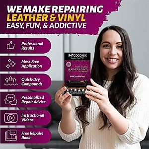Coconix Vinyl and Leather Repair Kit - Restorer of Your Furniture, Jacket, Sofa, Boat or Car Seat, Super Easy Instructions to Match Any Color, Restore Any Material, Bonded, Italian, Pleather, Genuine