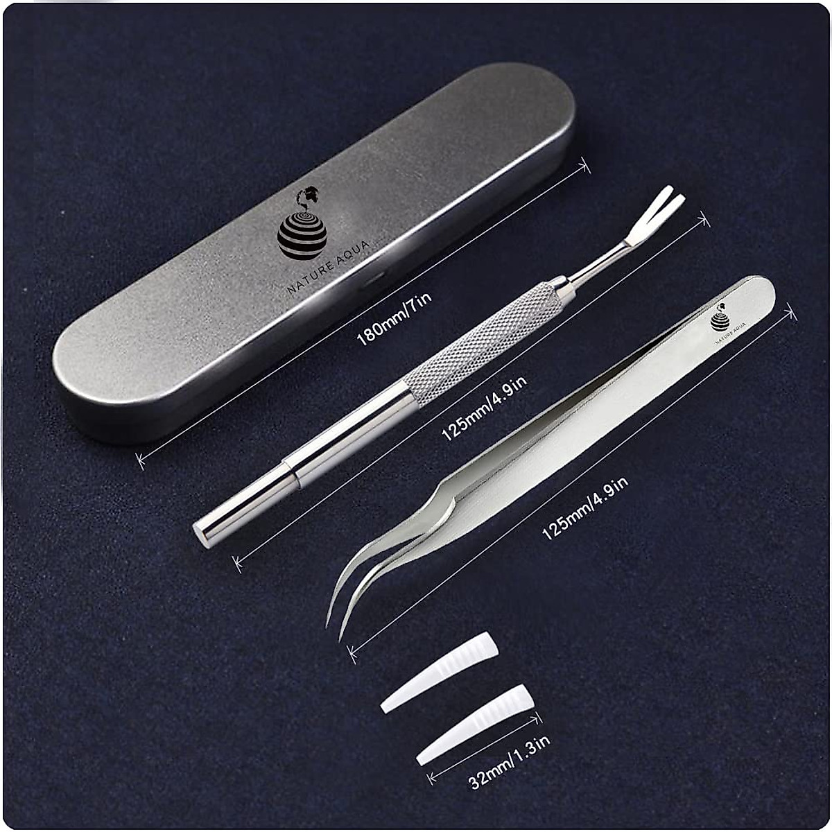 Tick Remover, Tick Removal Tool, Stainless Steel Tick Remover Tool for Dogs/Humans/Cats/Horses, Professional Foam Inserts Tick Remover Set- Includes Tick Tweezers, Tick Fork, Handy Tin, Manual (1 Set)