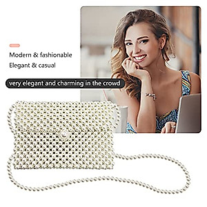 Frutain Pearl Purse for Women,Beaded Purse Pearl Bag,Pearl Clutch Purse for Women and Girl,for Party Appointment