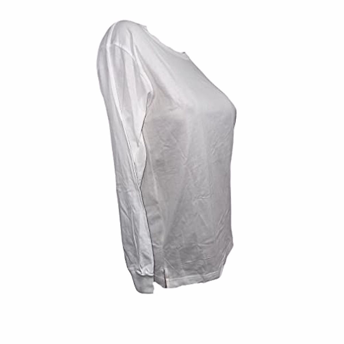 Victoria's Secret Pink Cotton Long Sleeve Campus Oversize Glitter Tee/T-Shirt Size Medium Color White New