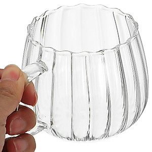 Angoily 2pcs Glass Pumpkin Cups 350ml Breakfast Cup for Milk Beer Cup Breakfast Glass Transparent Juice Cup Cocktail Cup Beverage Cup Transparent Whiskey Cup Drinking Cup Coffee Mug Clear Mug