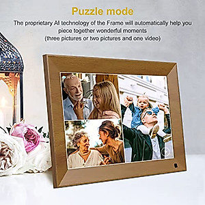 Digital Picture Frame 10.1 inch, Electronic Photo Frame WiFi with APP, Smart Electric Video Photo Frame Slideshow with Email, 1280x800 IPS FHD Uploadable Digital Photo Frames Cloud Storage