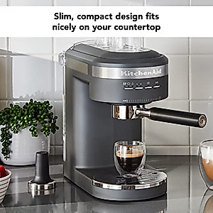 KitchenAid Semi-Automatic Espresso Machine KES6403, Matte Charcoal Grey