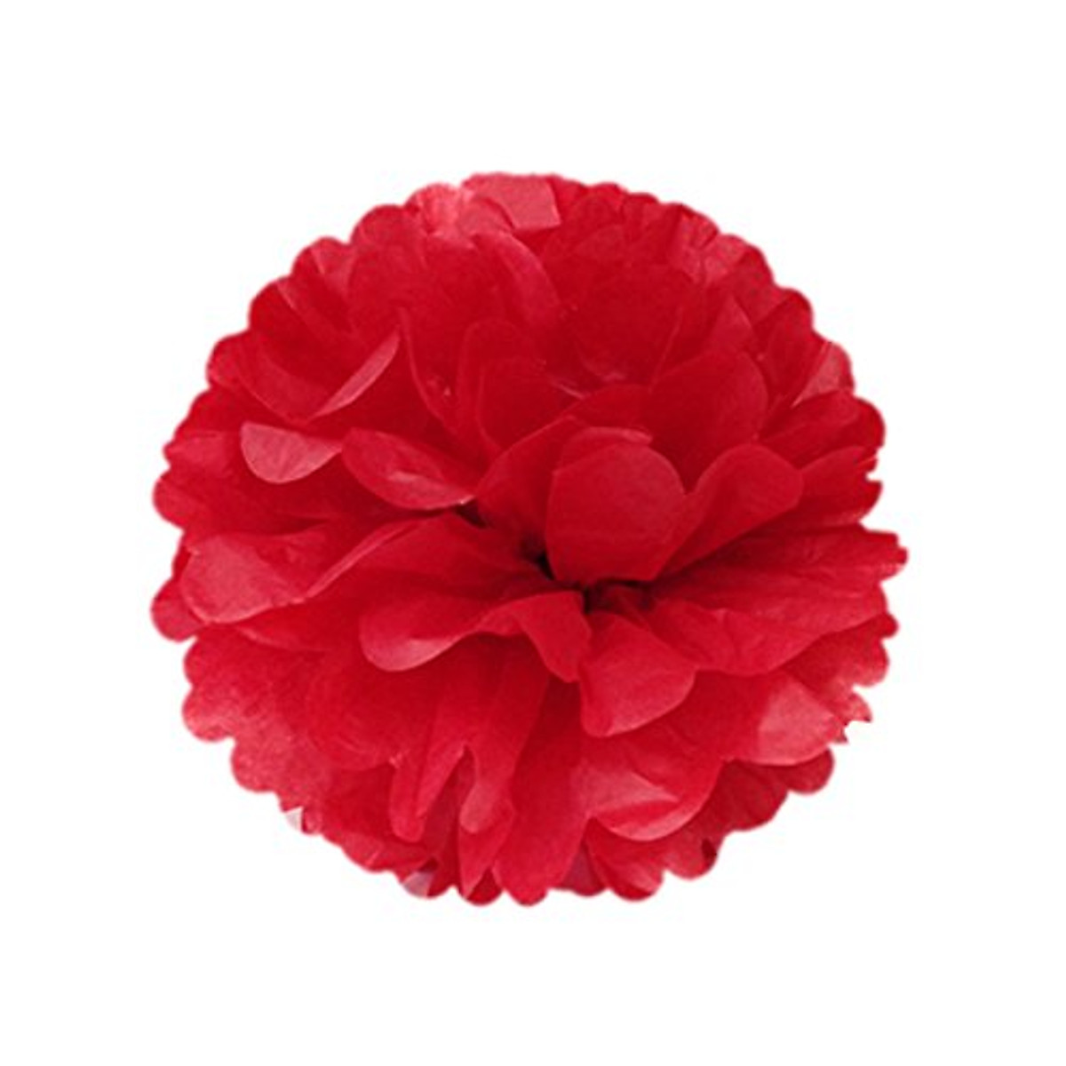 Wrapables 8" Set of 5 Tissue Pom Poms Party Decorations for Weddings, Birthday Parties Baby Showers and Nursery Décor, Red