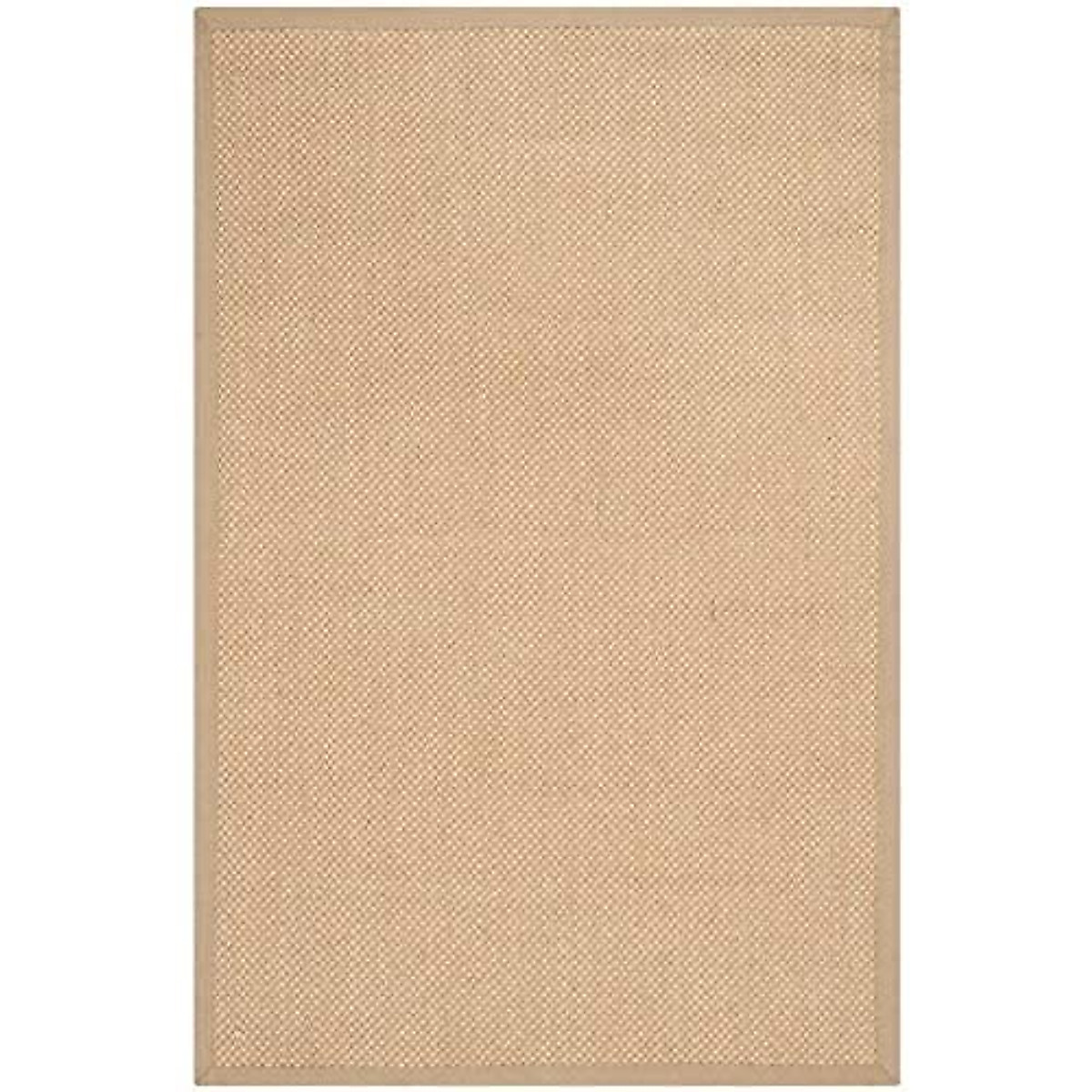 SAFAVIEH Natural Fiber Collection 2' x 3' Maize / Linen NF141B Border Sisal Accent Rug
