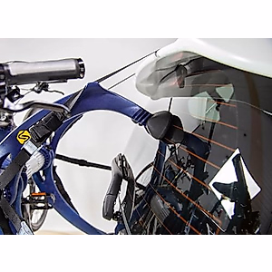 Saris Bones EX Car Trunk Bicycle Rack Carrier, Mounts 3 Bike, Blue - Durable, Rust-Free, Anti-Sway Straps, Fits Most Vehicles, Made in USA, Arc-Based Design, 100% Recyclable Materials
