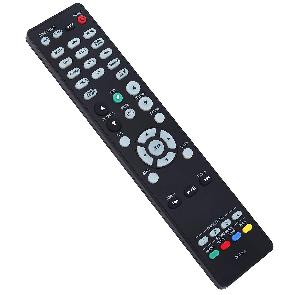 RC-1192 Replacement Remote Control Applicable for Denon AV Receiver AVR-X3100W AVR-X2100W AVR-X3200W AVR-S900W AVR-X2200W AVR-S910W AVR-X5200W AVR-X3300W