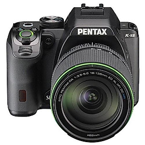 Pentax K-S2 SLR lens kit w/18-135mm WR 20 MP Weatherized Wi-Fi/NFC Enabled SLR Camera, Black