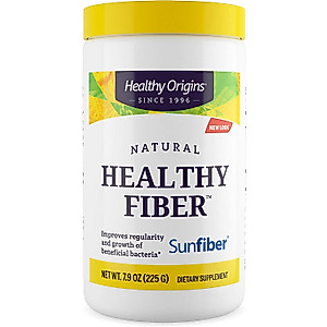 Healthy Origins Healthy Fiber - Clear Mixing (Sunfiber), 225 g - Gut Health Supplements for Women & Men - Fiber Powder Dietary Supplement - Gluten-Free Supplement - 7.9 Oz