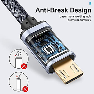 Meokse Micro USB Cable,Extra Long Android Charger Cable 20FT,Nylon Braided Durable Fast Phone Cord Charging for Samsung Galaxy S7 S6 Edge S5,Note,LG G4,HTC,PS4,Camera,MP3, 20 feet