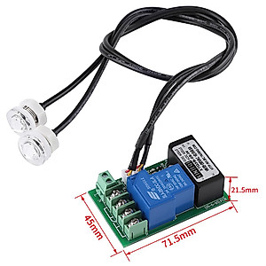 YWBL-WH Liquid Sensor, Double-Level Detection Sensor Module Infrared Liquid Water Level Detection Alarm Contro