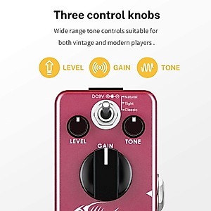 Donner Distortion Guitar Pedal & DPA-1 Daisy Chain Pedal Power Supply