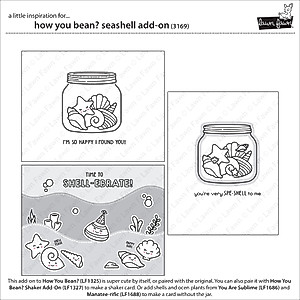 Lawn Fawn Clear Stamp & Die Set - How You Bean? Seashell Add-On - Two Item Bundle