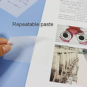 MultiBey Transparent Sticky Note Pads Memo 3 X 3 inches Square Styles Self Adhesive Removable N Times, Pack of 10 (Clear, 3 x 3)