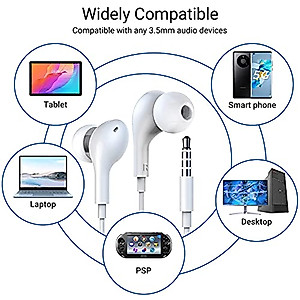 Earbuds Wired in-Ear Headphones Magnetic Earphone with Microphone for Samsung Galaxy A03s A12 A13 A52 A22 A32 A02 A42 5G A11 A21 A31 A51 A71 A10e S10 S9 Plus Note 9 Moto E Blu G91 Pro LG Phone