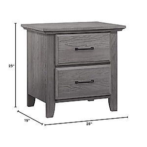 Soho Baby Chandler Premium 2-Drawer Nightstand, Graphite Gray