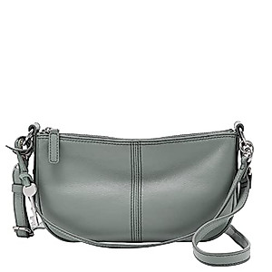 Fossil Women's Jolie Leather Small Shoulder Bag Purse Handbag, Smokey Blue (Model: ZB1685180)