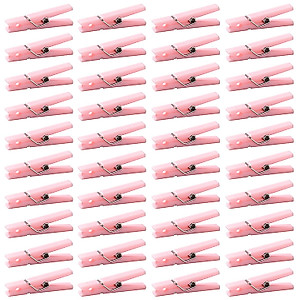 60 Baby Shower Clothespin Games Mini Clothes Pins 1.4 inch for Party Decorations (Pink)