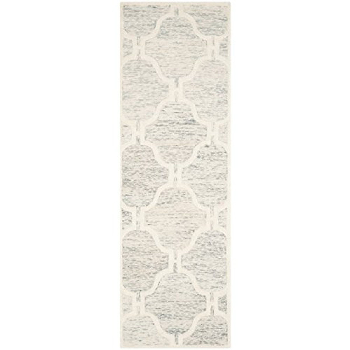 SAFAVIEH Cambridge Collection Accent Rug - 2' x 3', Light Grey & Ivory, Handmade Moroccan Distressed Wool, Ideal for High Traffic Areas in Entryway, Living Room, Bedroom (CAM727G)