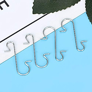 Fdit Hooks,Mini 1 Inch S Hooks, Metal Hangers Hanging Hooks Multi-Purpose Metal S-Shaped Hooks for DIY Crafts Decoration, Pack of 100(White)