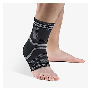 LANREN 1PCS Professional Compression Ankle Bandage Sleeves Sports Anklets Injury Protector Fitness Running Ankle Protection Straps (Color : Black, Size : Small)