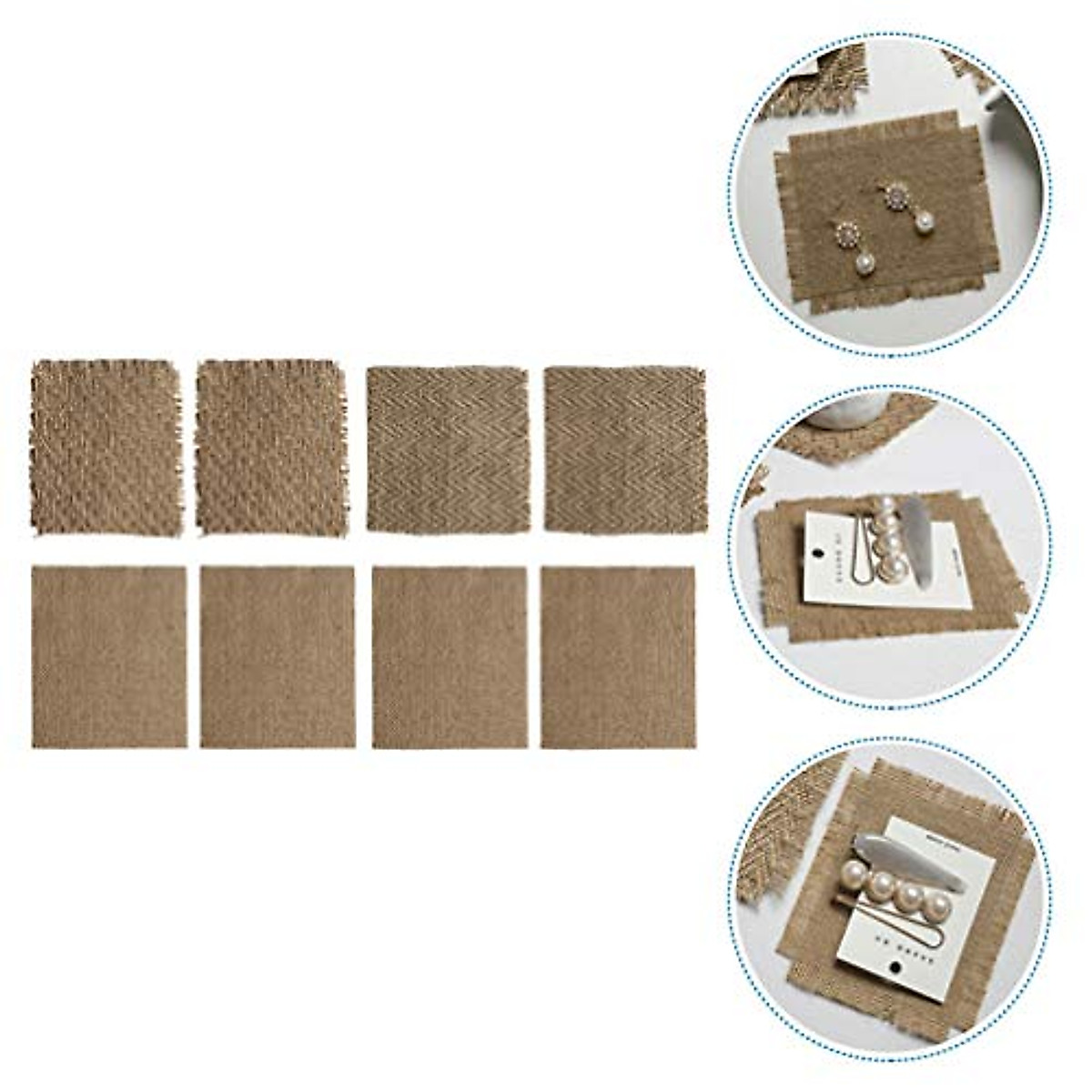 Cabilock Car Coasters Linen Placemats 8Pcs Linen Coasters Retro Square Placemats Farmhouse Cup Mat Decorative Table Mat Drink Hot Pads for Dining Room Kitchen Jute Placemat Car Cup Coasters