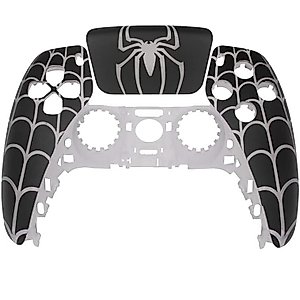 Touchpad Front Housing Shell for for PS5 Controller DIY Shell Custom Touch Pad Cover Spider Pattern Faceplate BDM-020