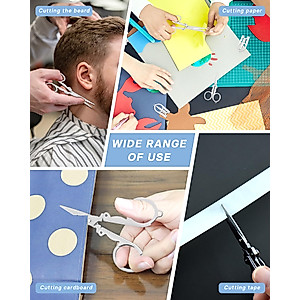 YETOOME 6 Pcs Folding Scissors, Stainless Steel Folding Small Portable Travel Scissors for Craft, Camping, Office, School, Outdoor