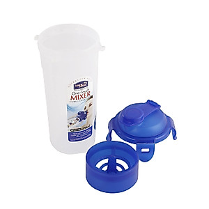 Lock&Lock 16-Fluid Ounce One Touch Round Food Container with Mixer, Tall, 1.9-Cup