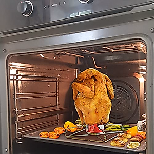 RTT Beer Can Chicken Holder Foldable Smoker Accessory Perfectly Roasted Chicken Every Time!