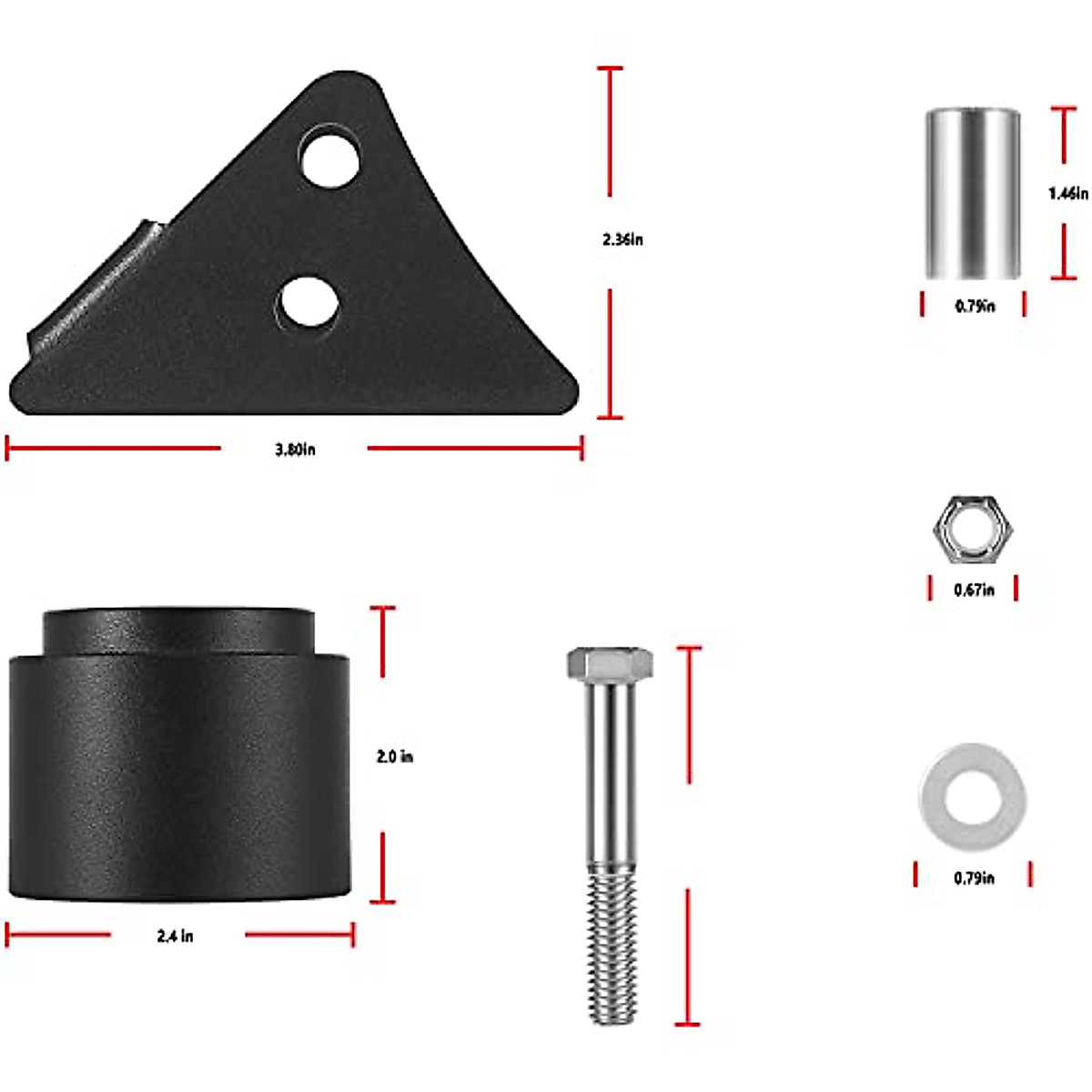 2.5'' Lift Kit UTV Front & Rear Suspension for Polaris Ranger 500/570/CREW Midsize 2014 2015 2016 2017 2018 2019 2020 2021