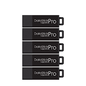Centon Electronics MP Valuepack USB 3.2 Gen1 DataStick Pro Flash Drive, 8 GB, 5 USB Flash Drives, 5 Pack, Black