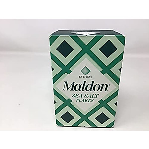Maldon Salt, Sea Salt Flakes, 8.5 oz (240 g), Kosher, Natural, Handcrafted, Gourmet, Pyramid Crystals (Packaging May vary)