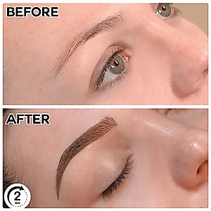 VOHA Eyebrow Stamp Stencil Kit, Eye Brow Stamping Kit, Brow Stamp Kit, Reusable Eyebrow Stencils, Eyebrow Stamp Kit, Eyebrow Stencil Kit, Waterproof Natural Perfect Eyebrow Pomade Kit (Medium Brown)