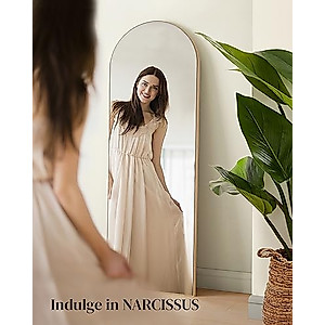 NARCISSUS Full Length Mirror Arched,64"x21",Dressing Mirror,Full Body Mirror Gold