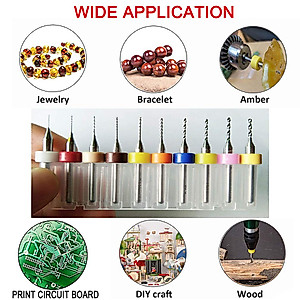 Micro Drill Bits - 10Pcs 0.3mm to 1.2 mm Tungsten Carbide PCB Print Circuit Board Tip Rotary Tool Jewelry CNC Engraving Drill Bits Set for PCB Circuit Board, Dremel PCB Jewelry Making (0.3-1.2mm)