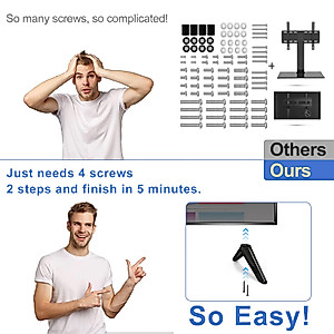 TV Legs for 40" 43" TCL Roku TV Stand Legs, Base Stand for TCL TV Stand 40S355 40S325 40S303 40S305 43S455 43S425 43S423 43S515 43S325 43S305 43S431 with Screws Set & Instructions, Easy to Install